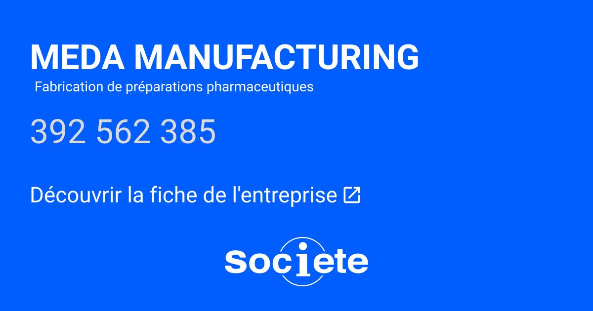 Société MEDA MANUFACTURING à MERIGNAC (33700). Chiffre d'affaires ...