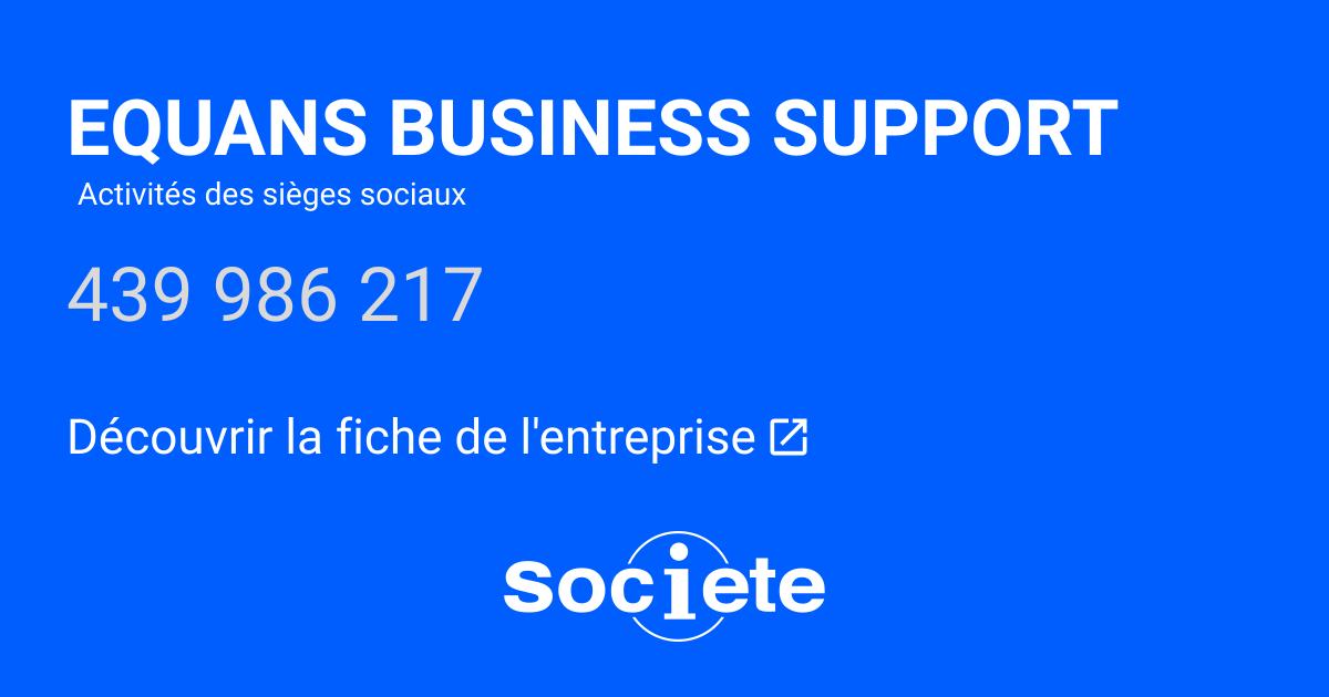 Société EQUANS BUSINESS SUPPORT à NANTES (44000). Chiffre d'affaires ...