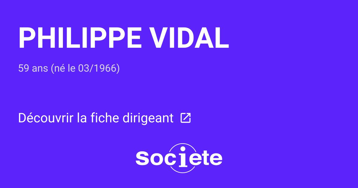 Monsieur Philippe VIDAL 03/1966 - GROUPEMENT FORESTIER DE SENAUSSES